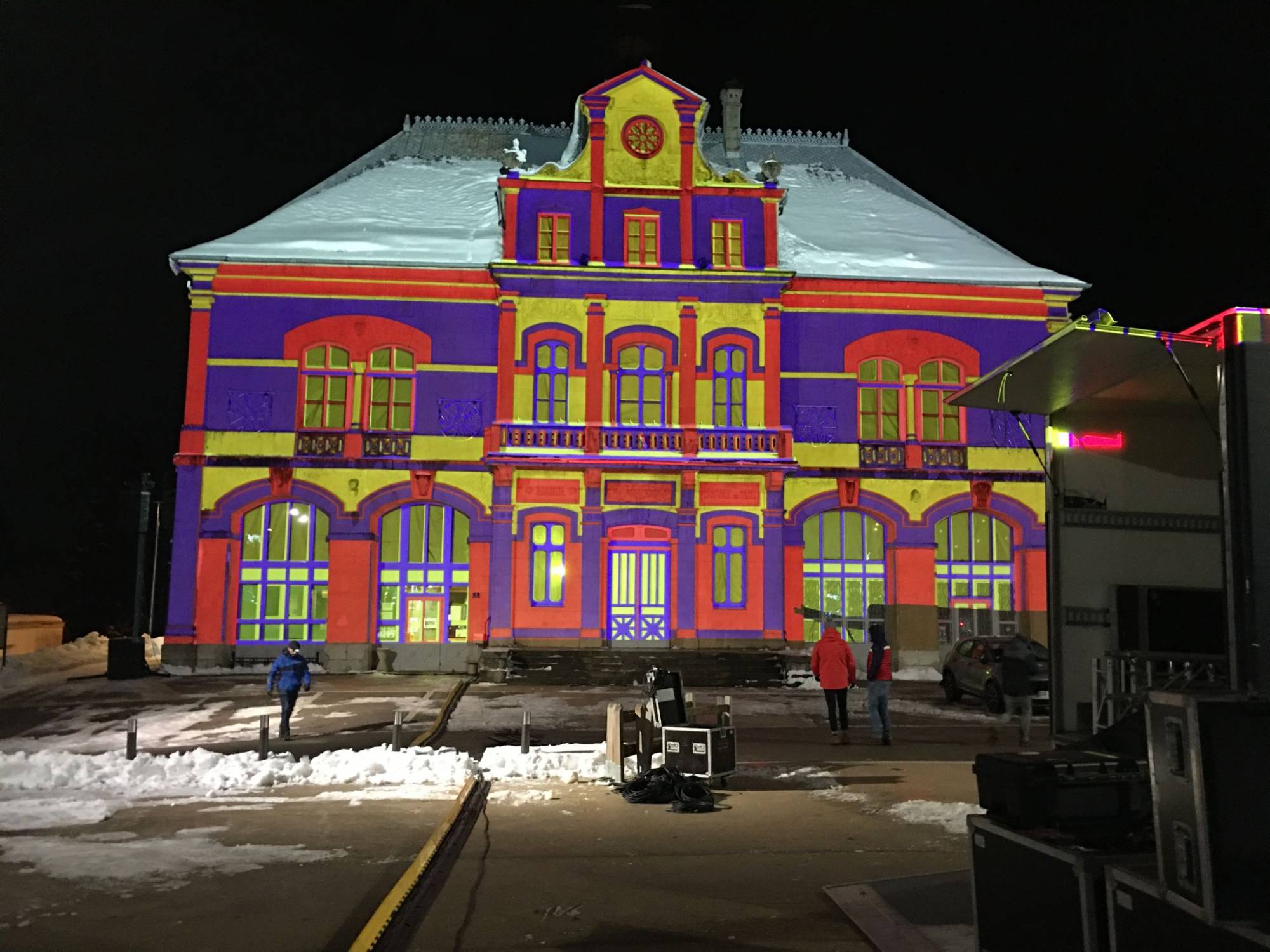 Mapping pour la première édition des Lumières du Russey à Le Russey (25 ...